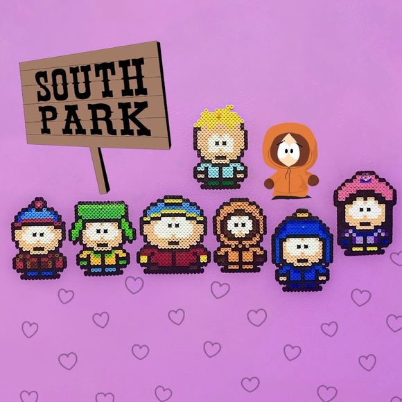 Wall Decor South Park Perler Bead Sprites Wall Art Gift Idea Room